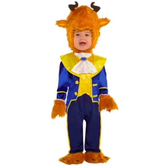 Disney | Costumes | Disney Baby Beast Costume W Beast Head Beast Feet ...